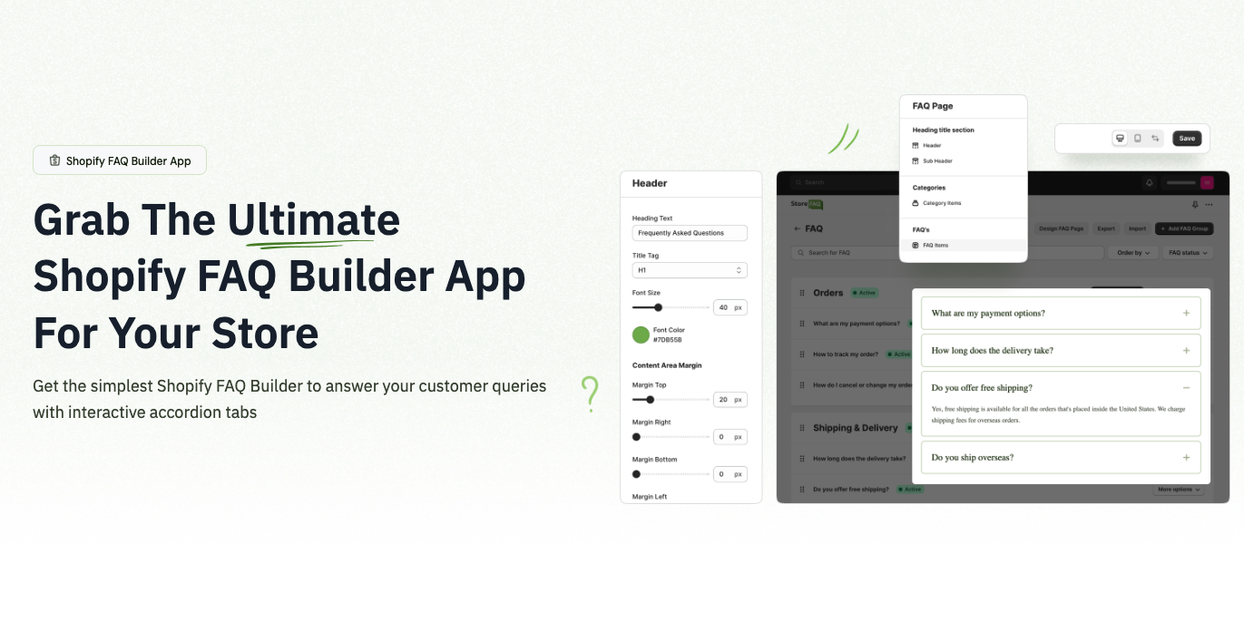 Storefaq Ultimate Shopify Faq Builder App